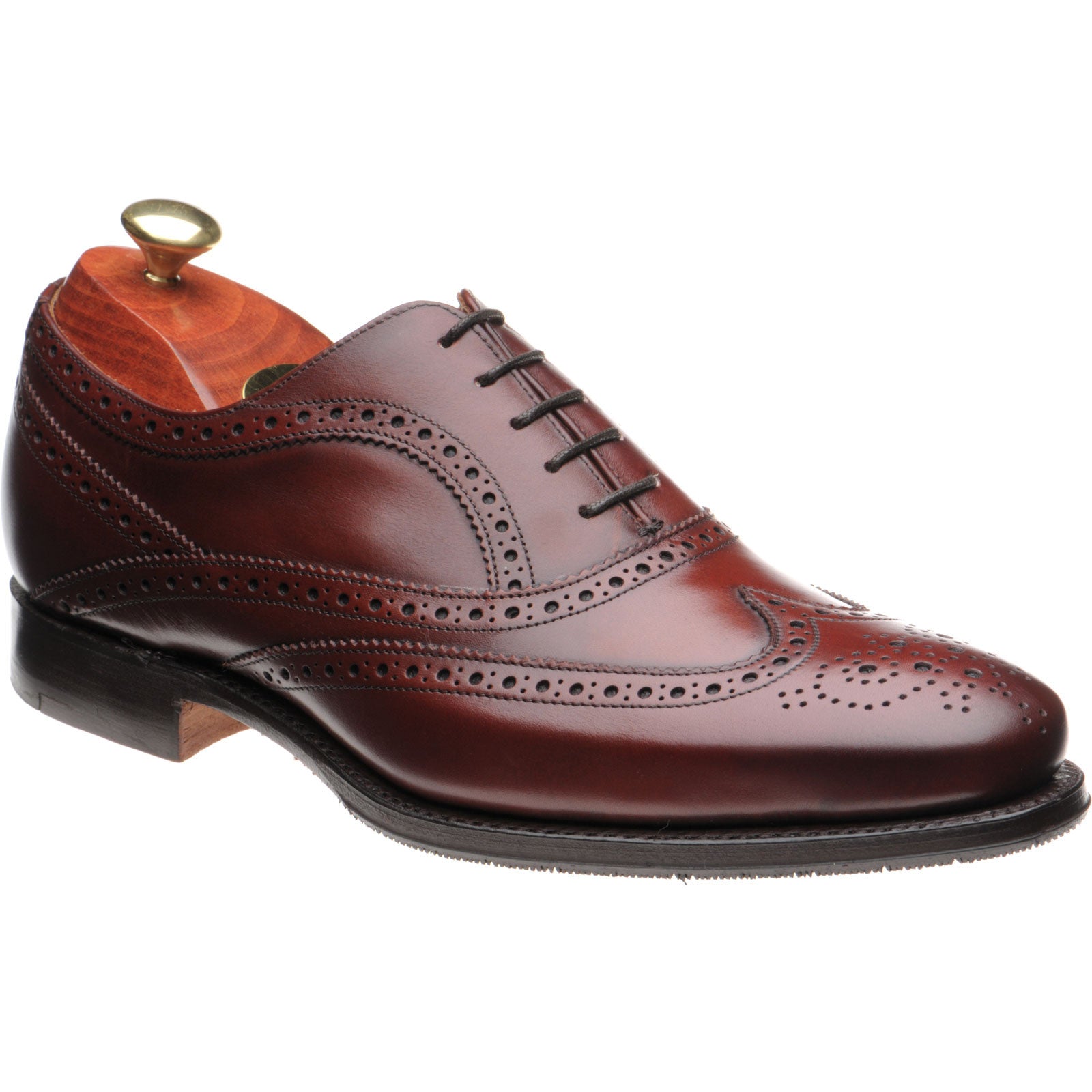 Barker Turing mens hybrid-soled brogues in cherry calf (second ...