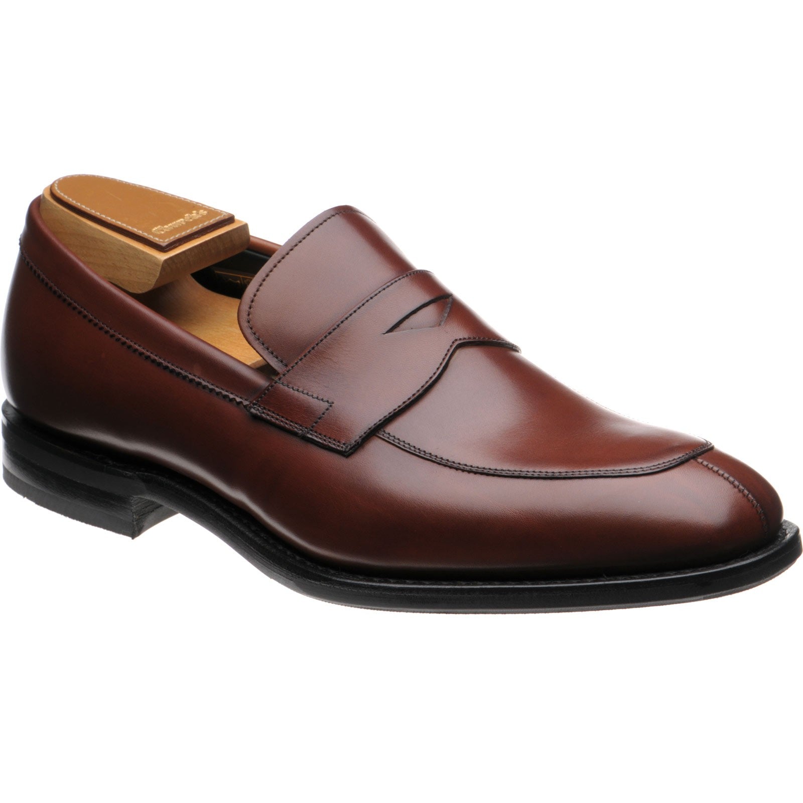 Church Parham mens rubber-soled loafers in brandy calf – Herring Shoes
