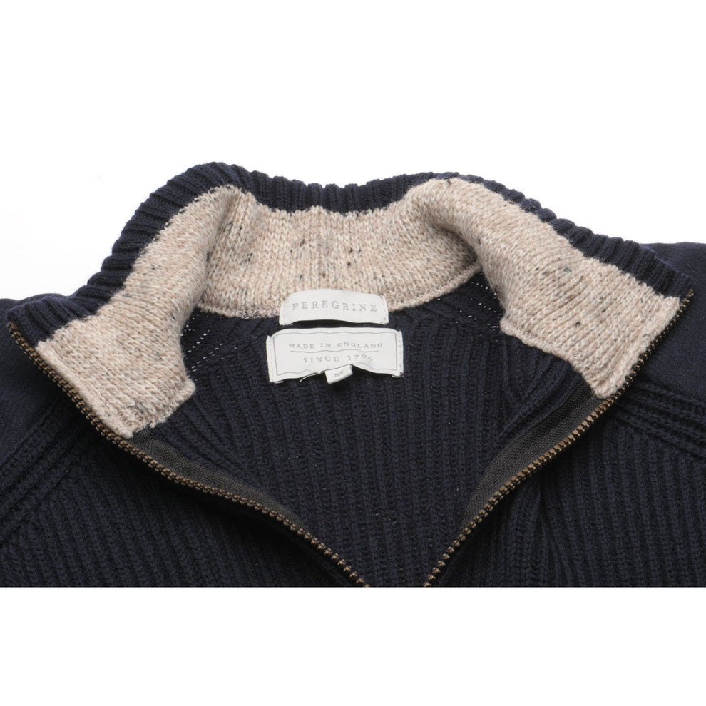 Herring Foxton Zip Jumper by Peregrine in navy – Herring Shoes