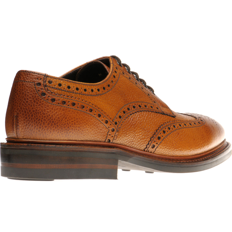 Herring Kendal (Rubber) mens rubber-soled brogues in tan grain ...
