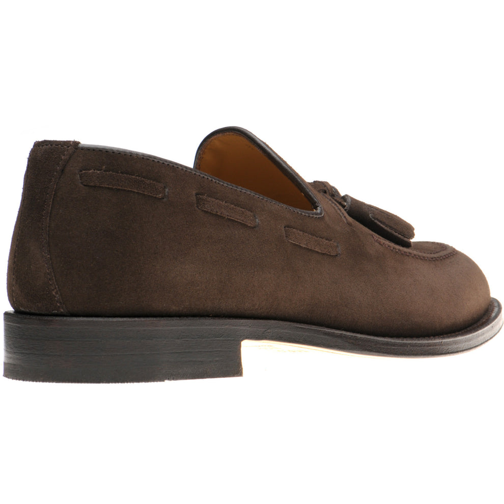 Herring St Davids mens tasselled loafers in dark brown suede – Herring ...