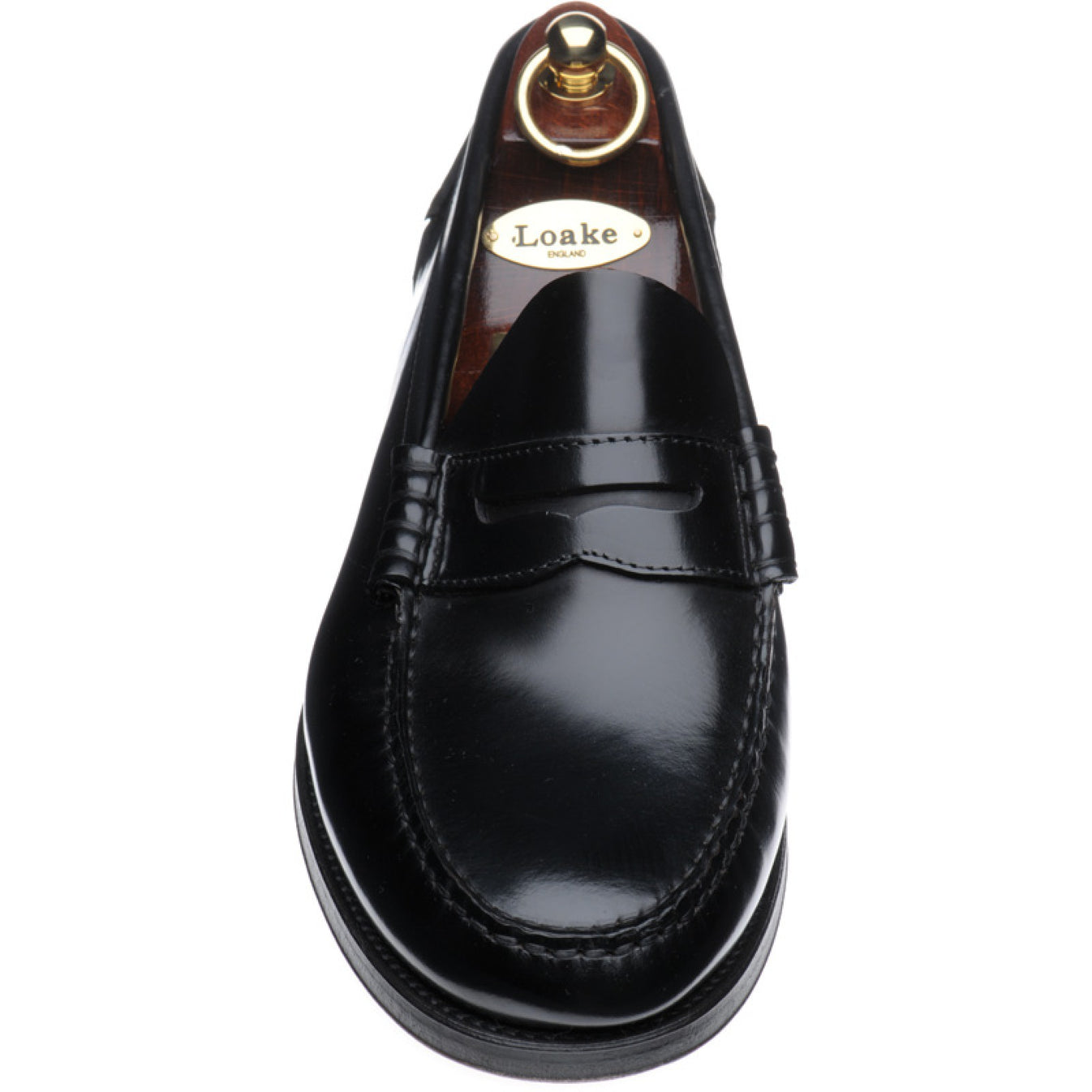 Loake Princeton mens loafers in black polished – Herring Shoes