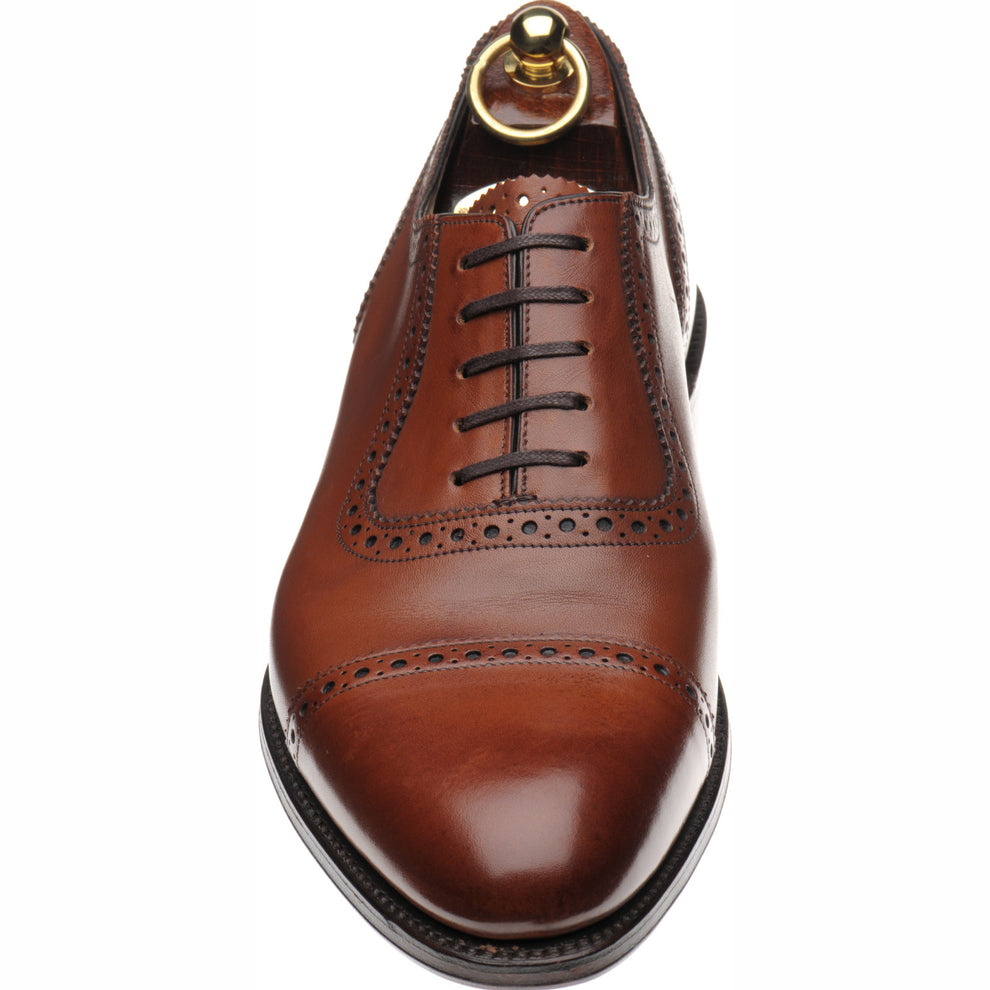 Loake Trinity mens semi-brogues in mahogany calf (second) – Herring Shoes
