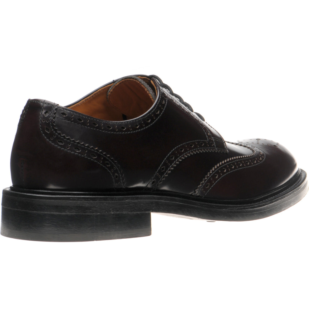 Wildsmith Model 39 mens brogues in burgundy polished – Herring Shoes