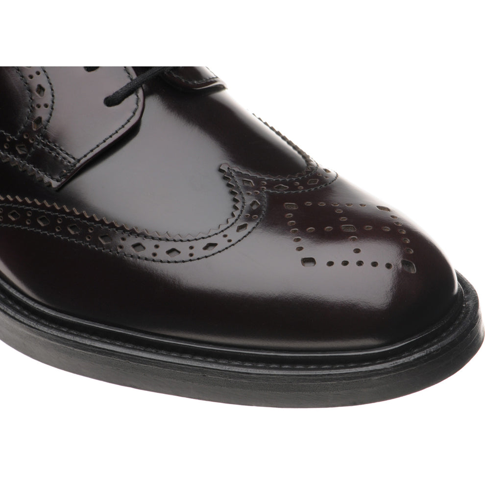 Wildsmith Model 39 mens brogues in burgundy polished – Herring Shoes